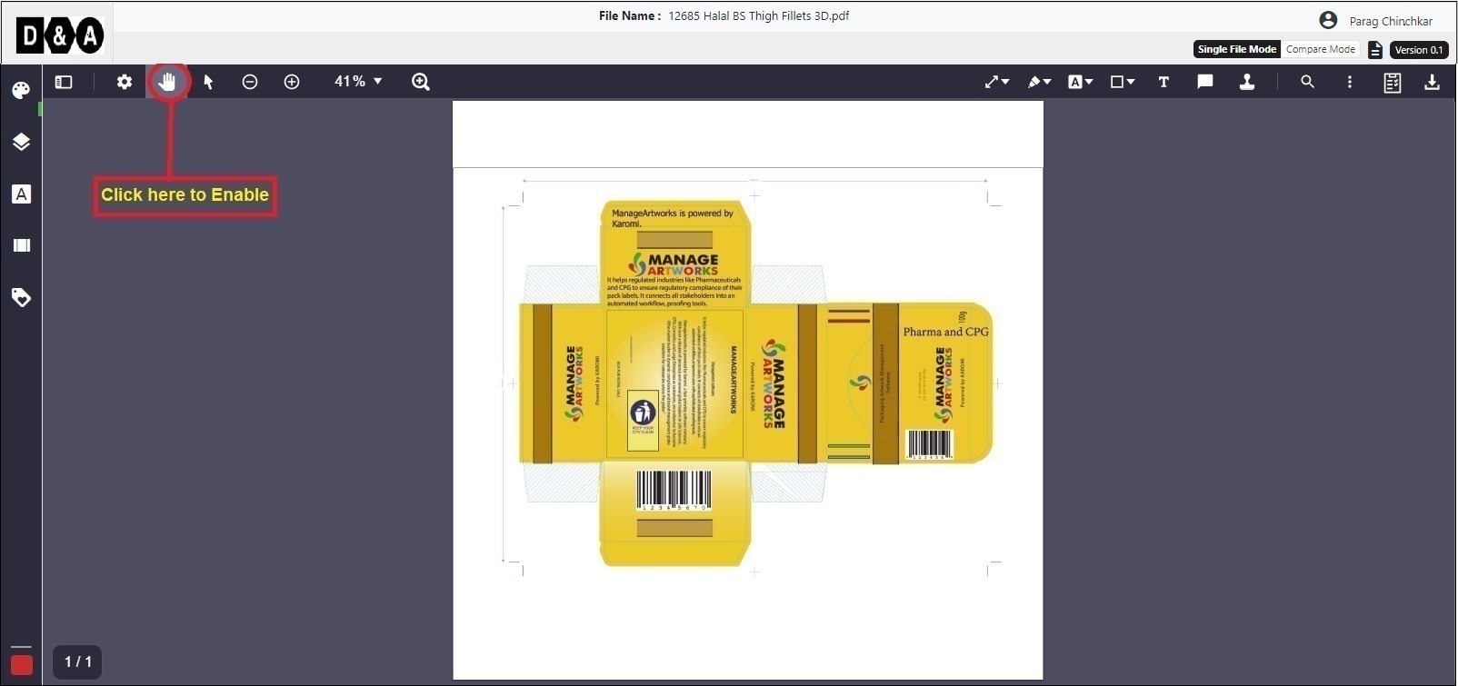 Pan Tool | ManageArtworks